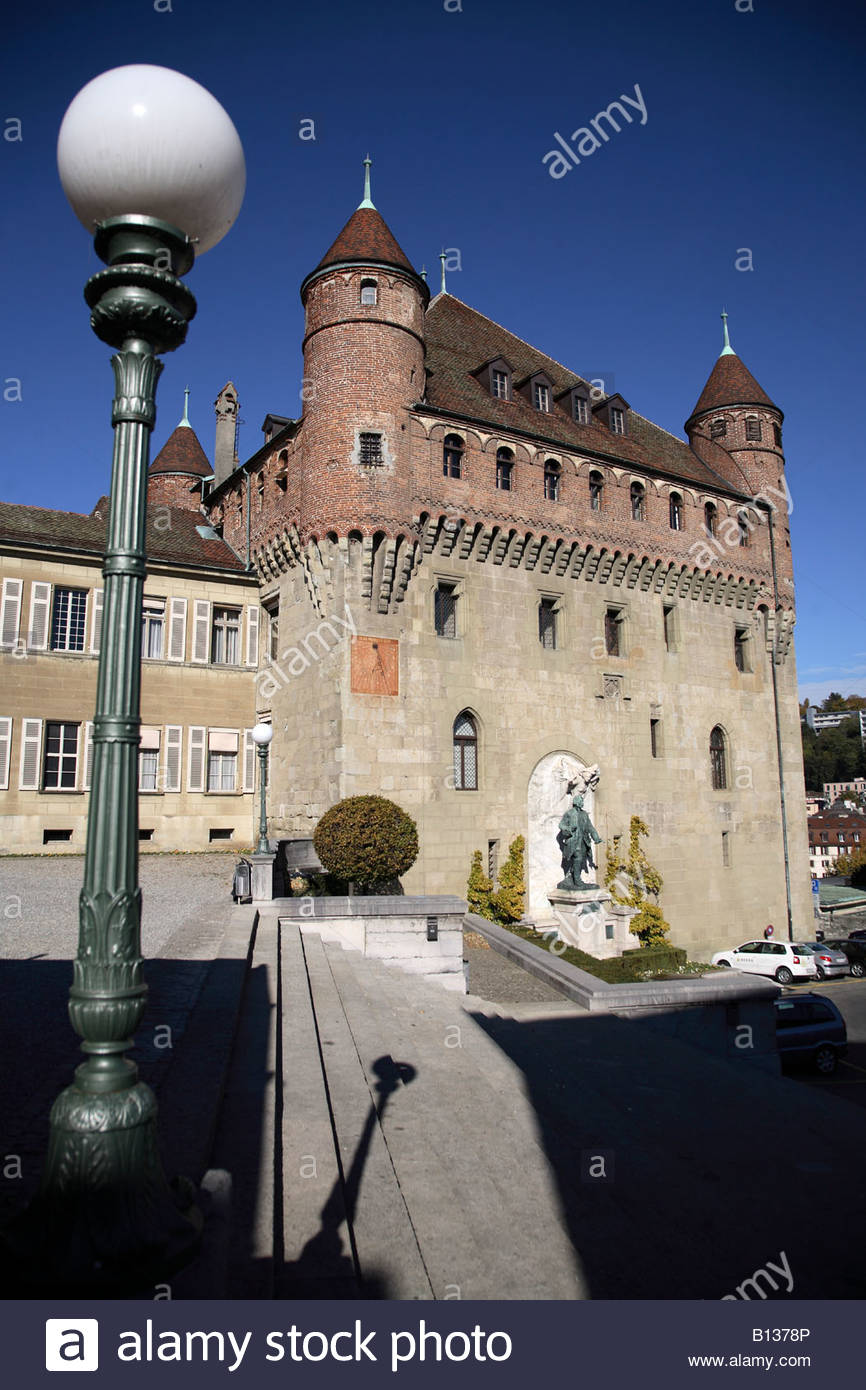 Switzerland Lausanne Castle St Marie Stock Photos & Switzerland ...