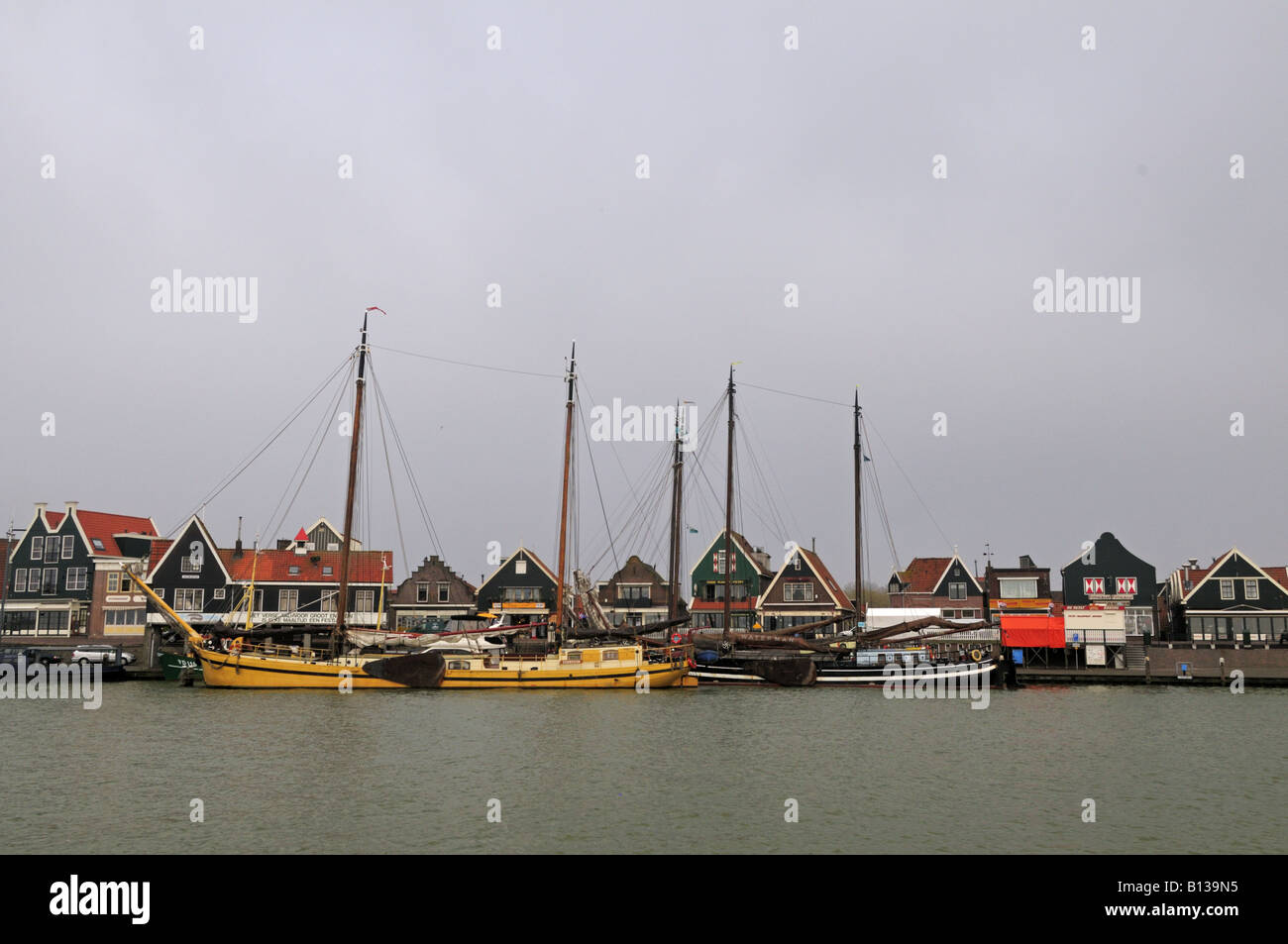 Volendam harbor Holland Europe Stock Photo - Alamy