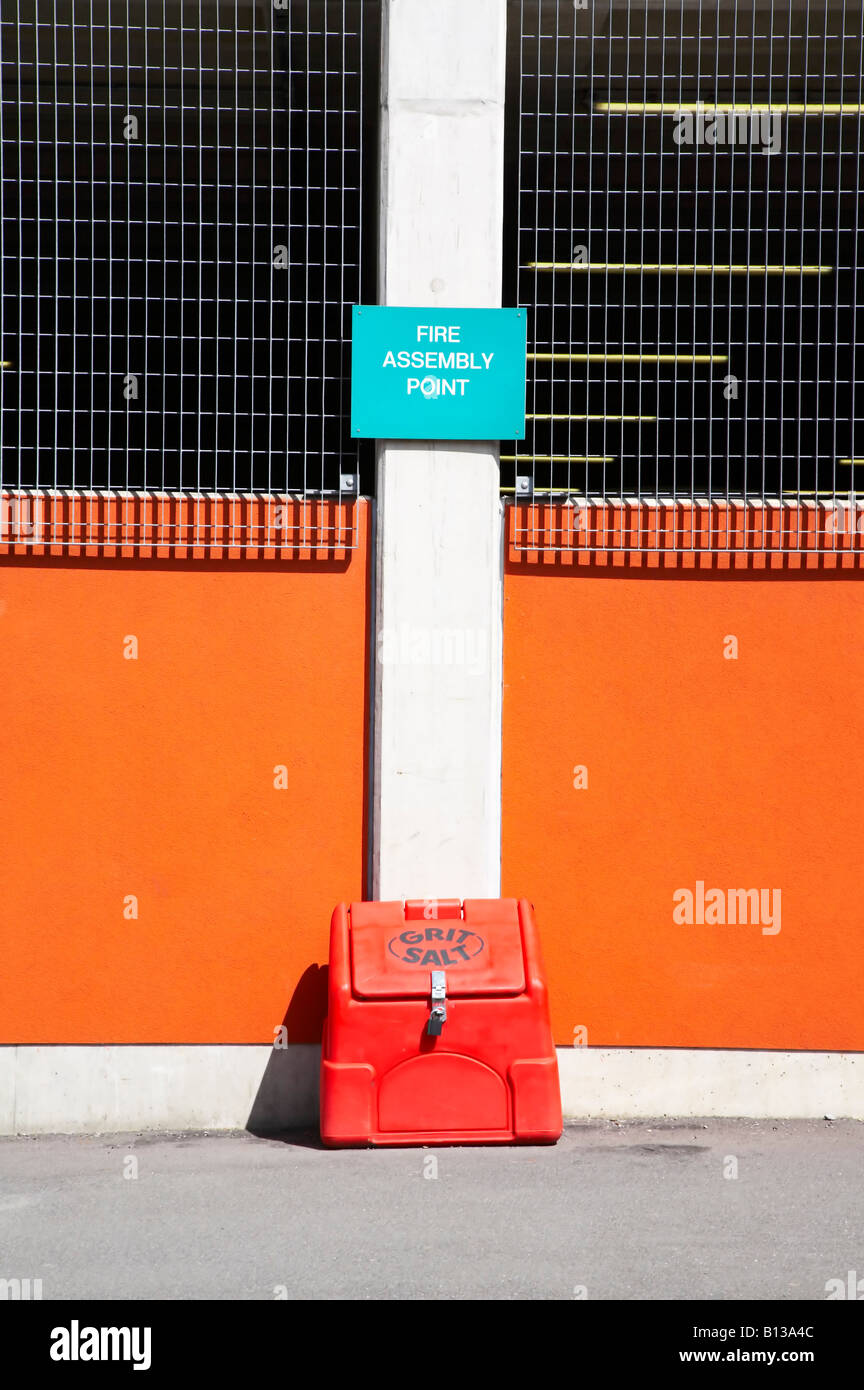 Fire assembly point Stock Photo - Alamy