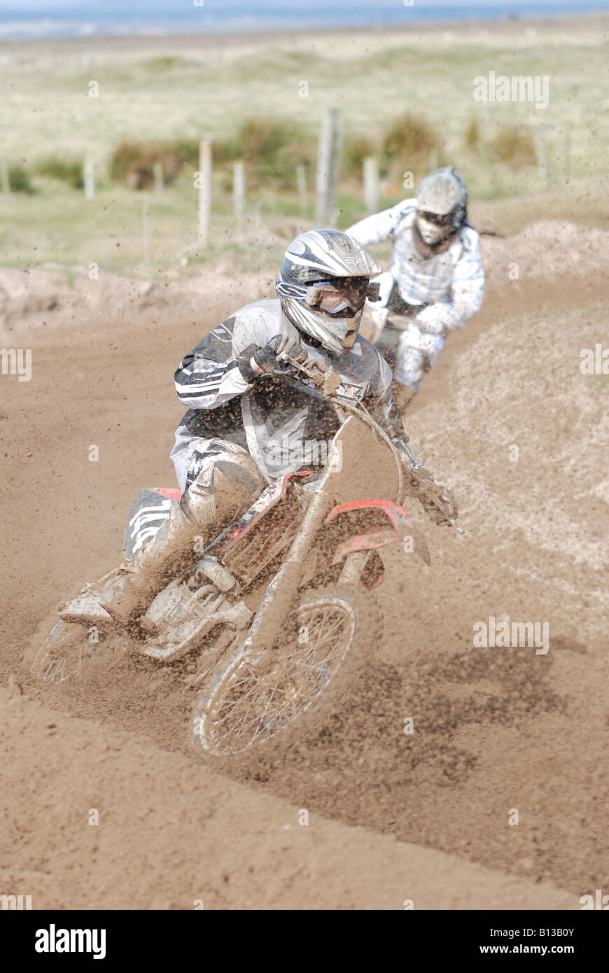 Competitors at Scottish Adult Open MotoCross Championship Tain Scotland ...