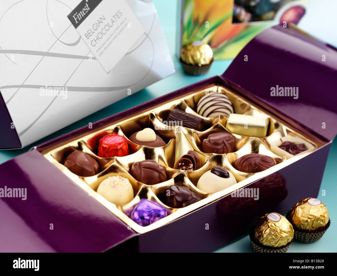 BOX OF CHOCOLATES OR CANDY Stock Photo - Alamy