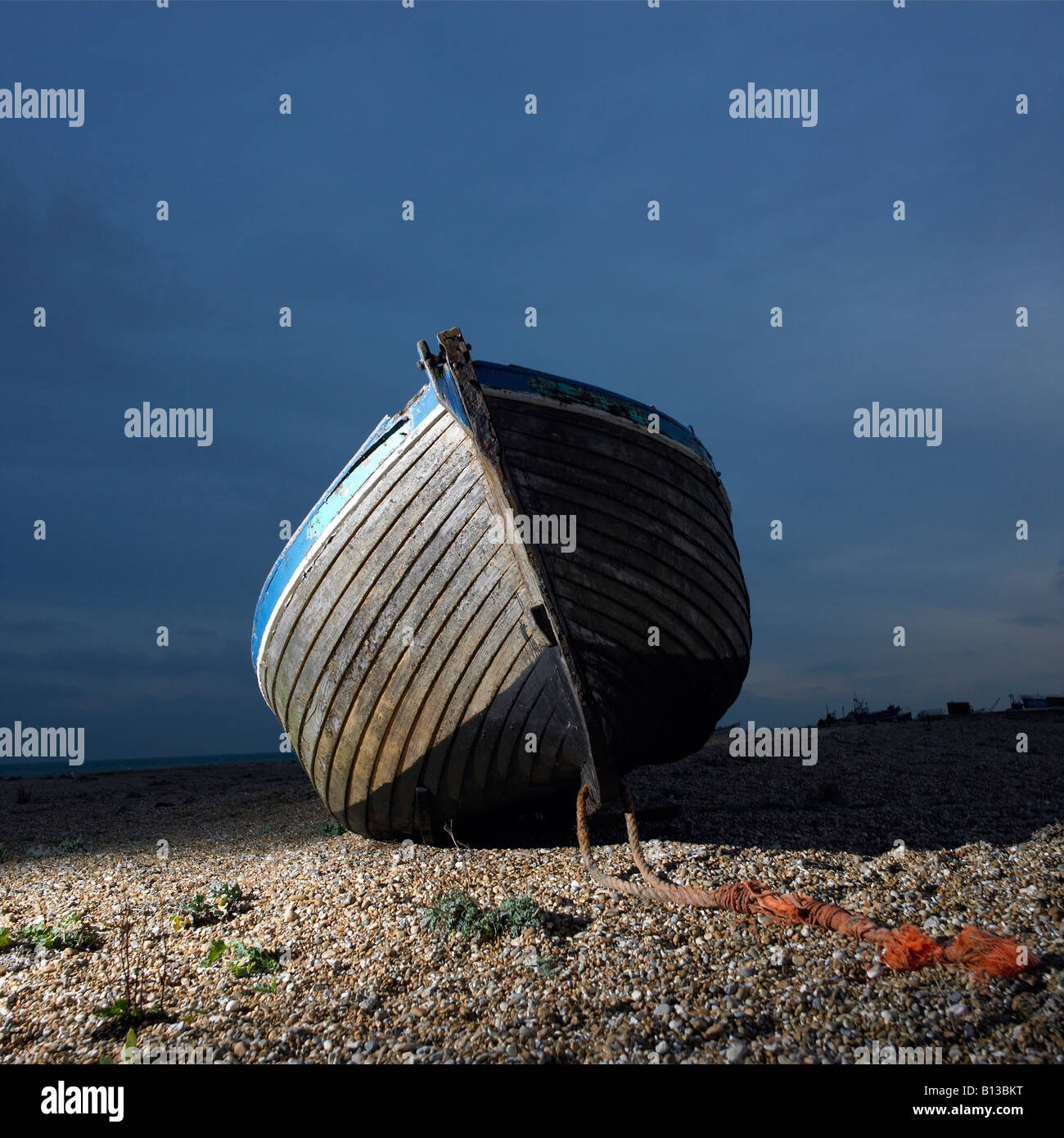 fishing boat on the beach at Dungeness in Kent UK Stock Photo - Alamy