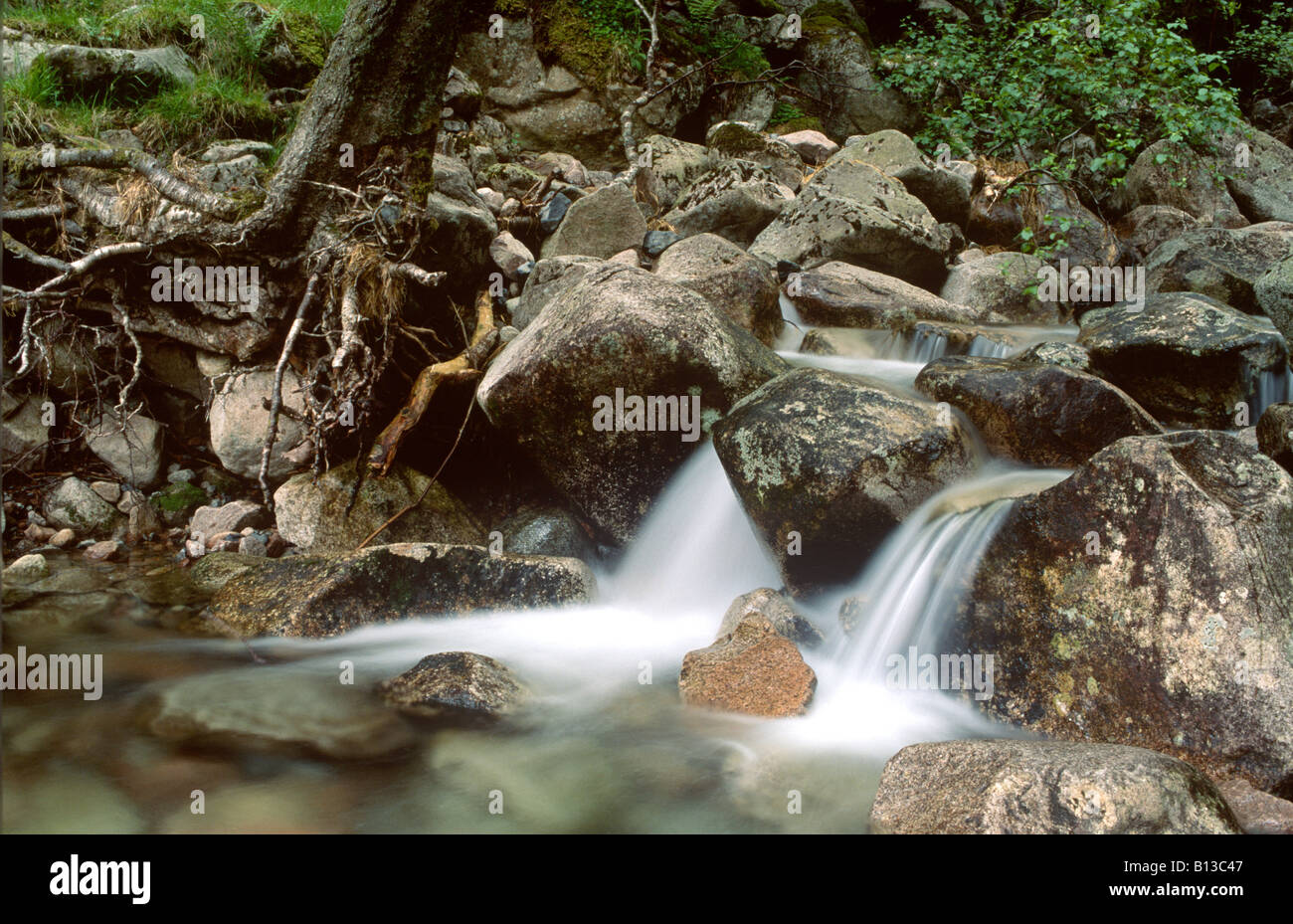 Very Small waterfall in Glen Nevis, Scotland Stock Photo - Alamy