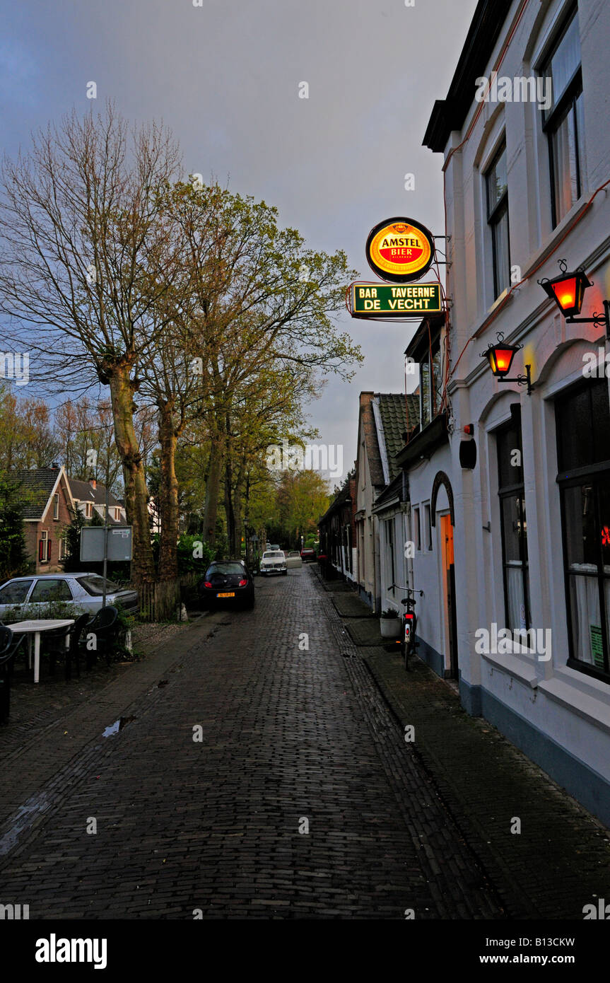 Ordinary streets of Vreeland town at night The Netherlands Europe Stock ...