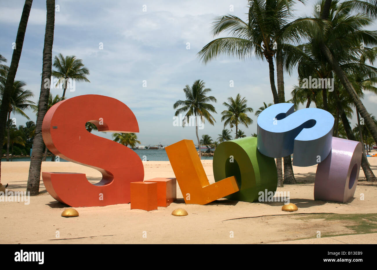 Sentosa siloso beach sign singapore hi-res stock photography and images ...