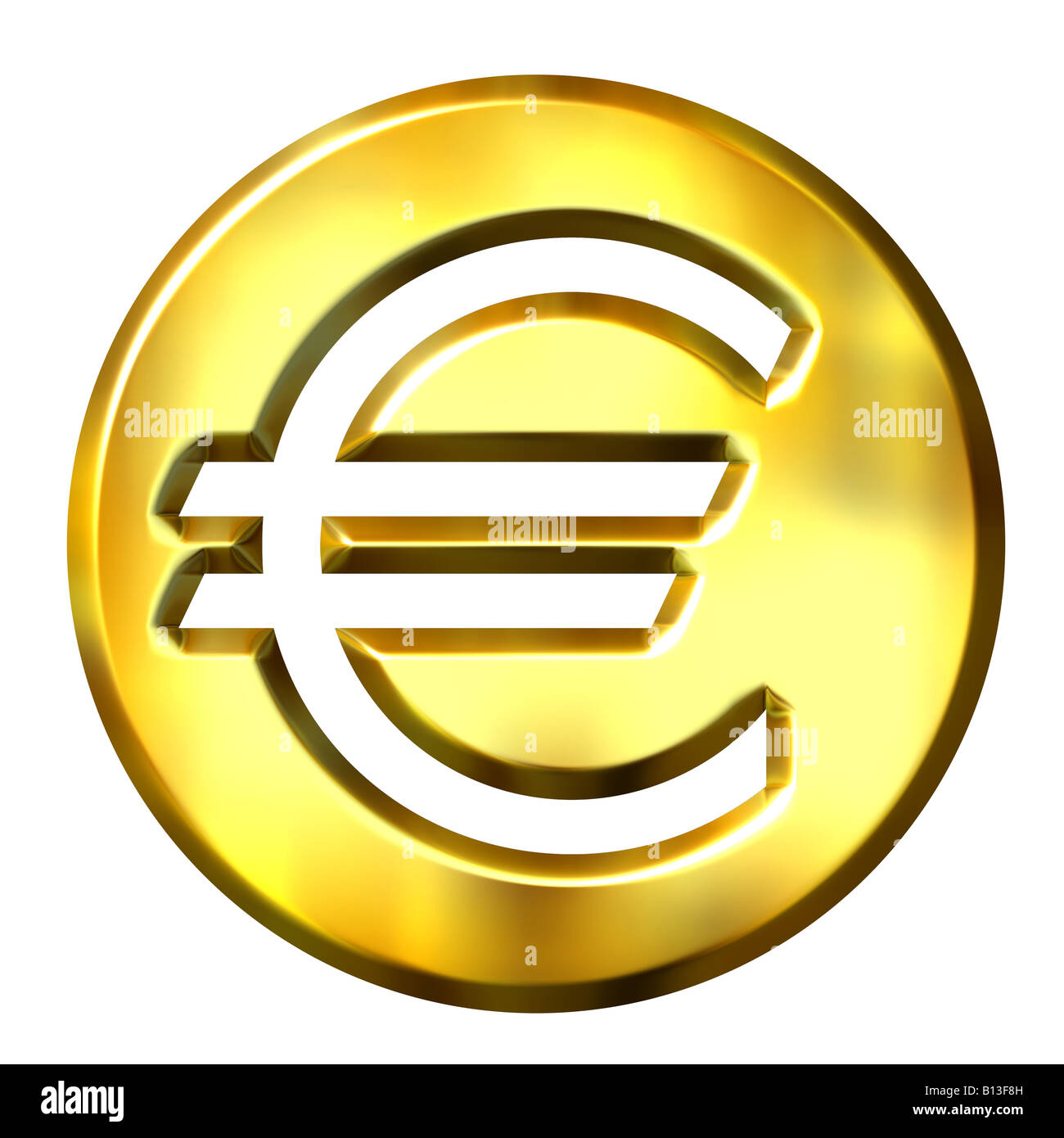 3d golden euro symbol Stock Photo - Alamy