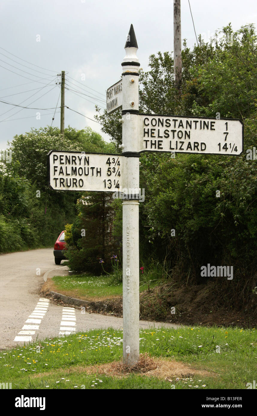 Country Road Signs Cornwall High Resolution Stock Photography and ...
