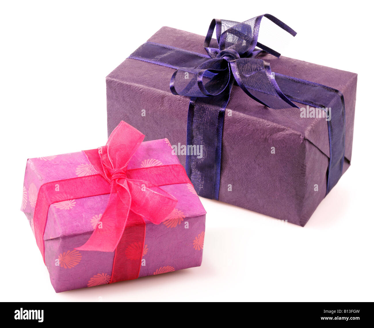 TWO WRAPPED GIFTS Stock Photo - Alamy