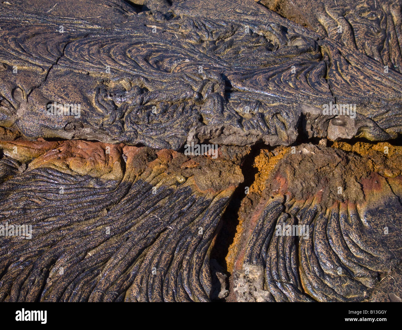 Cold lava flow Santiago Island Galapagos Ecuador Stock Photo - Alamy