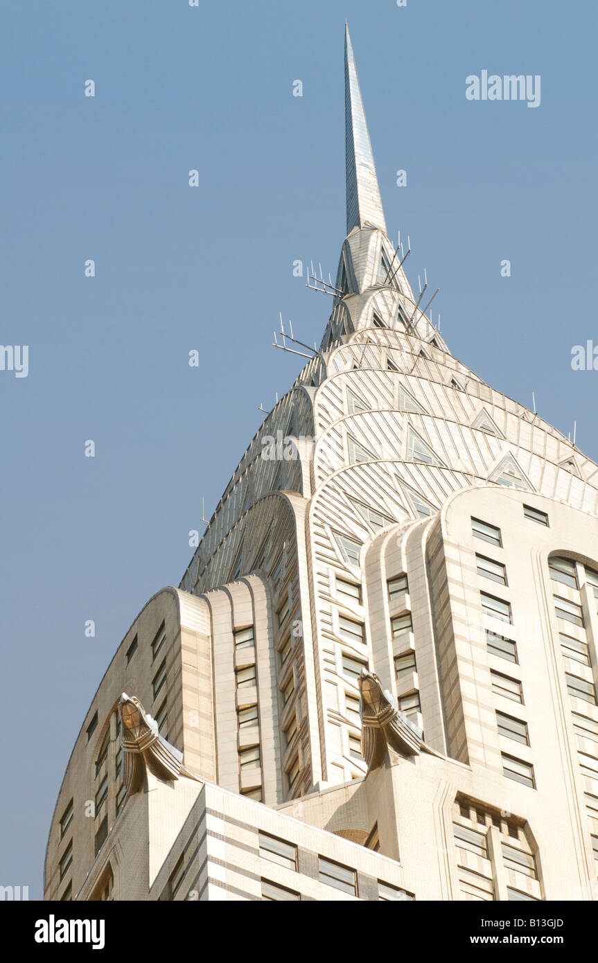 Stainless Steel Eagle sculptures and the top of the Chrysler Building ...
