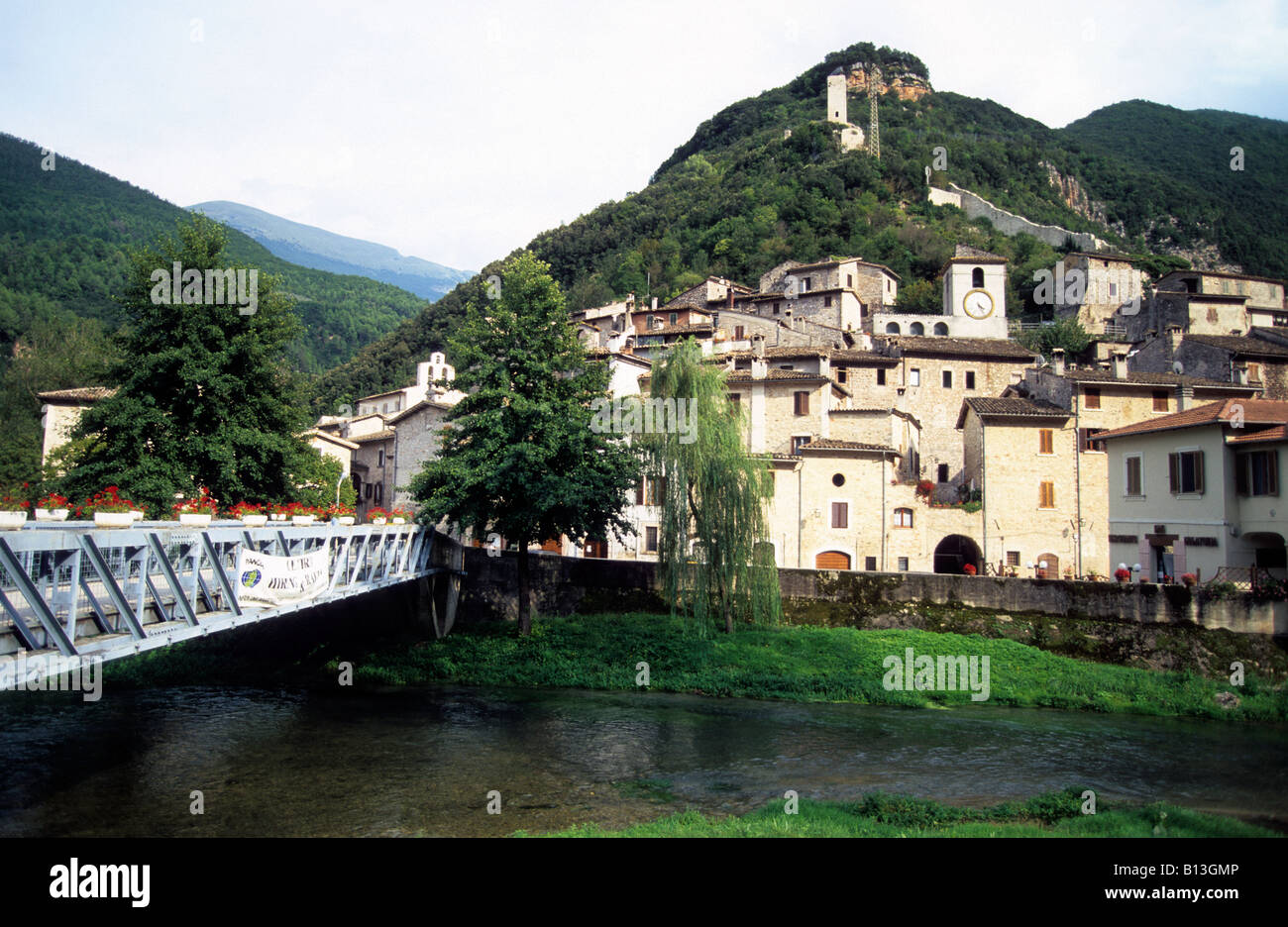 italy umbria valnerina a view of scheggino Stock Photo - Alamy