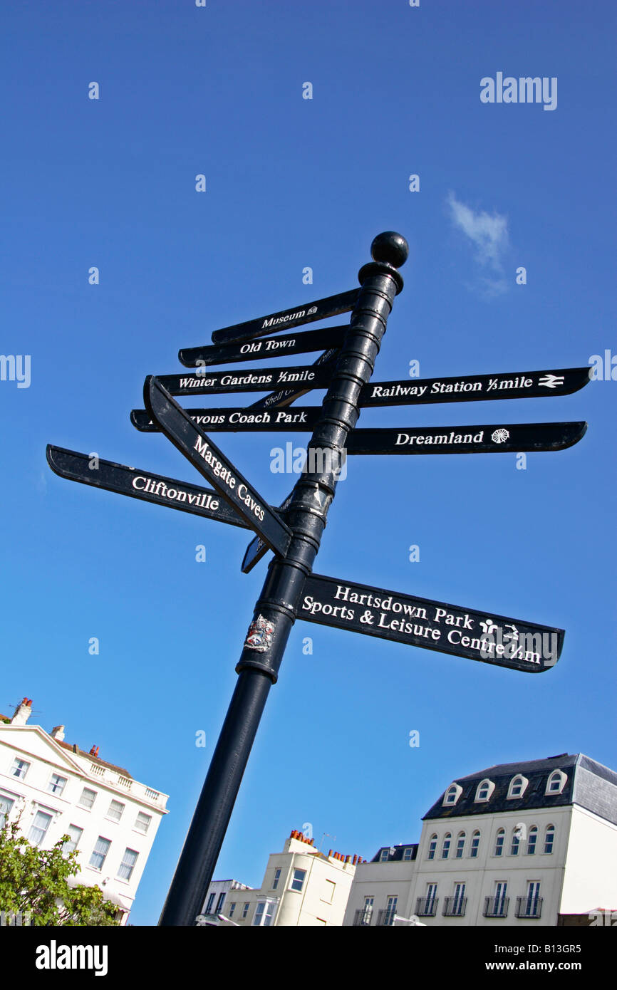 An information signpost in Margate, Kent, England, UK Stock Photo - Alamy