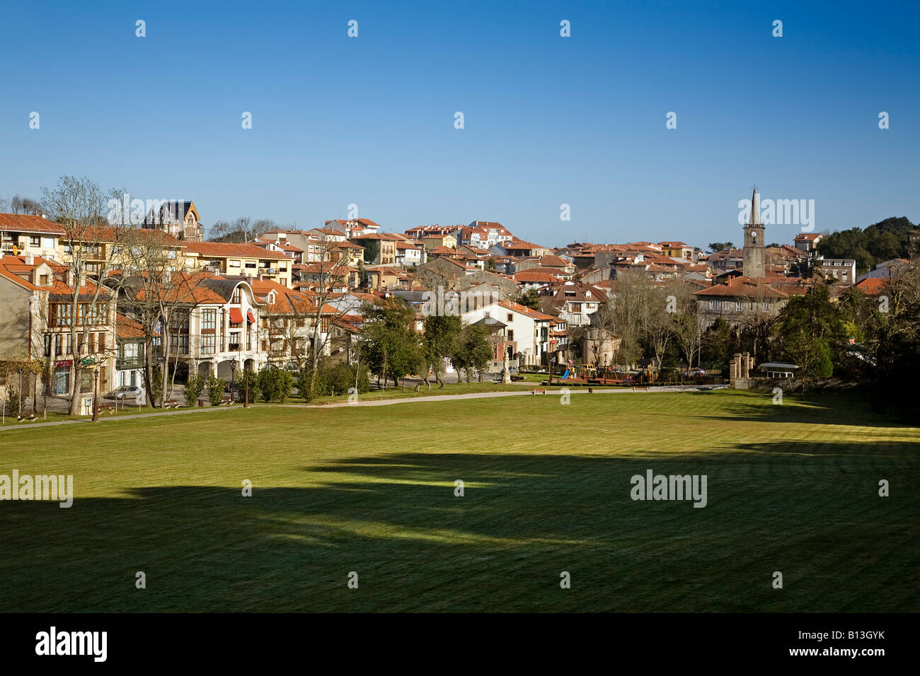 landscape of the typical village comillas cantabria spain Stock Photo ...