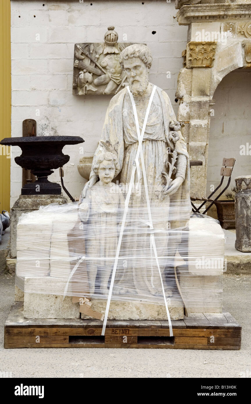 Ancient religious French statue Stock Photo - Alamy
