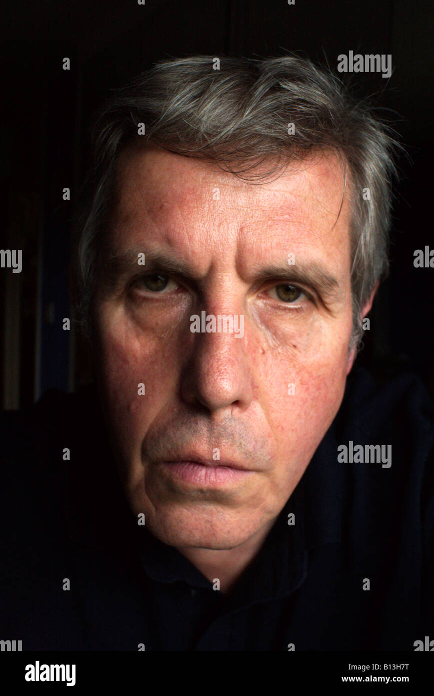 Close up head of middle aged white English male Stock Photo - Alamy