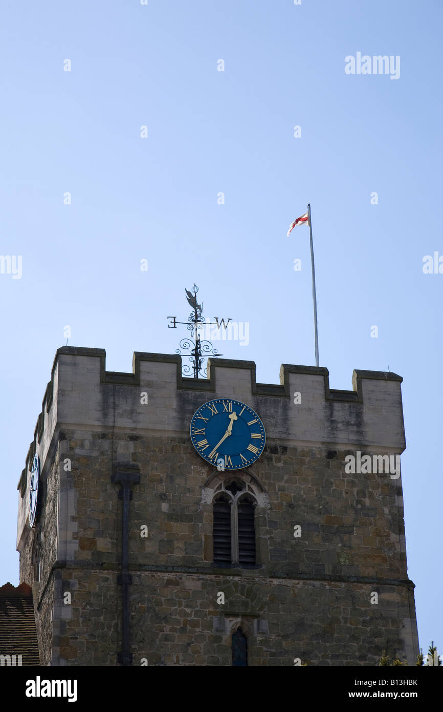 The tower and clock of St Peter's church, Petersfield, Hampshire ...