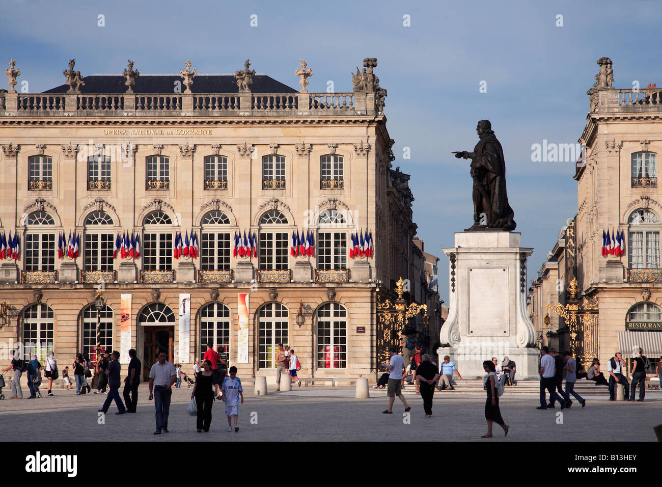 France Lorraine Nancy Place Stanislas Opera Stanislas statue Stock ...