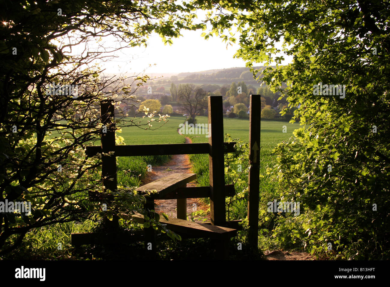 Toby lane stile,Little Missenden Stock Photo - Alamy