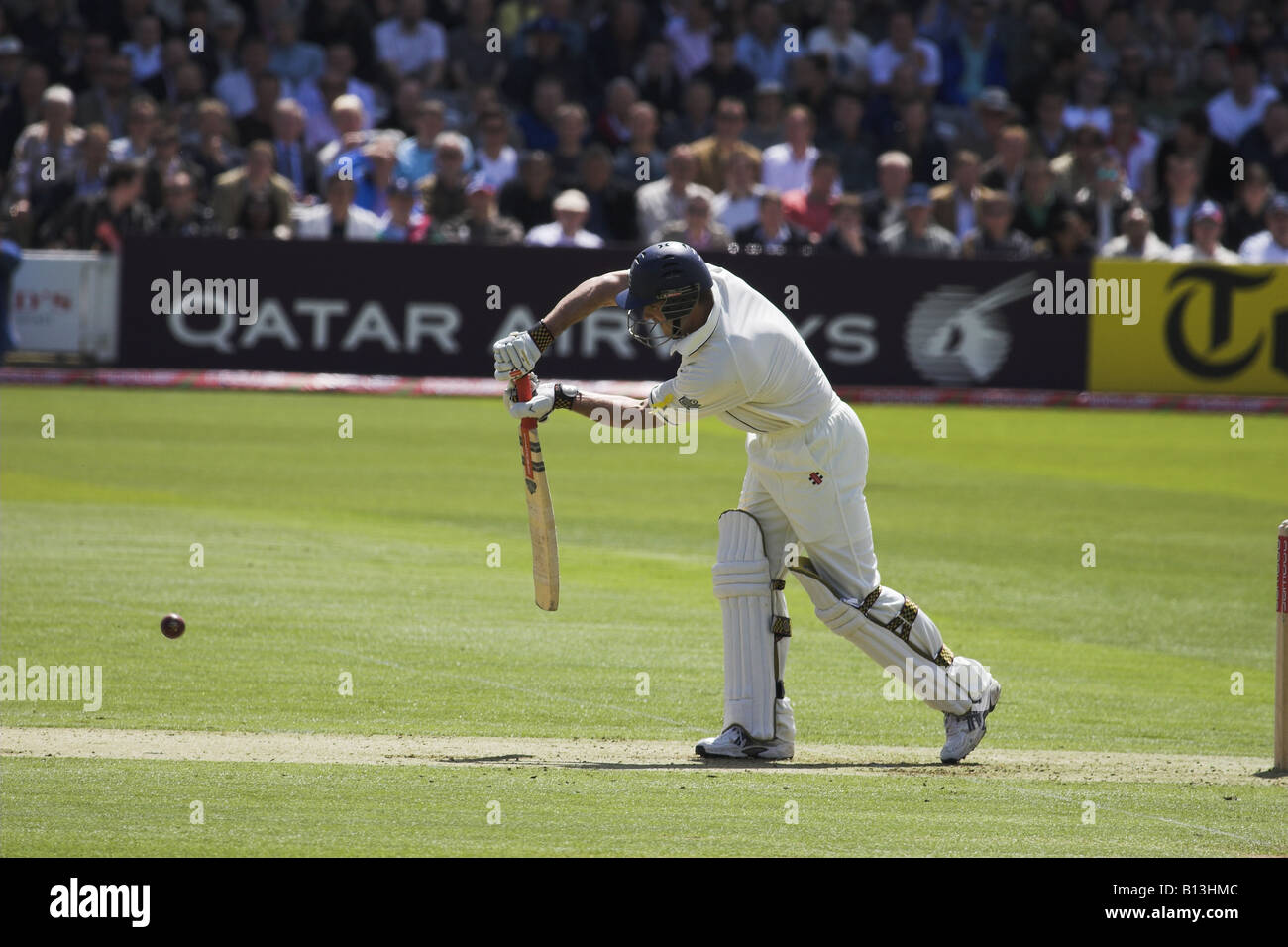 Andrew Strauss defensive shot Stock Photo - Alamy