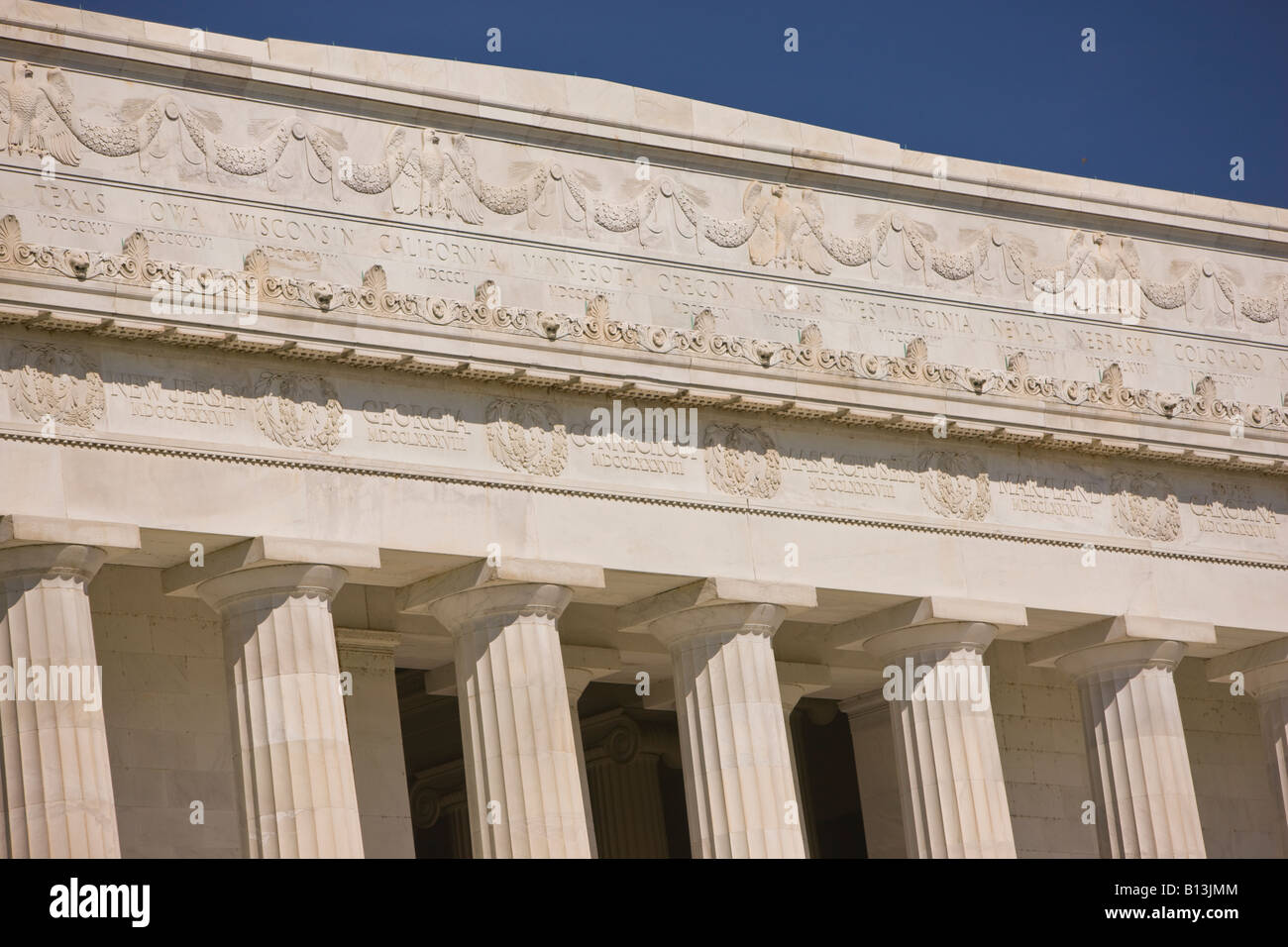Detail of lincoln memorial column hi-res stock photography and images ...