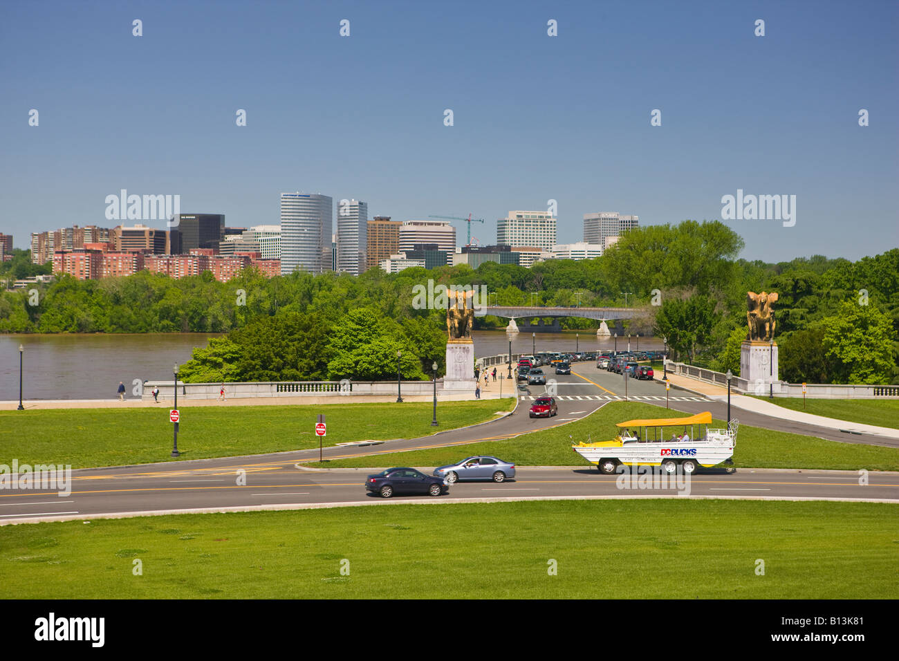 WASHINGTON DC USA View of Rosslyn Virginia across Potomac River Stock ...