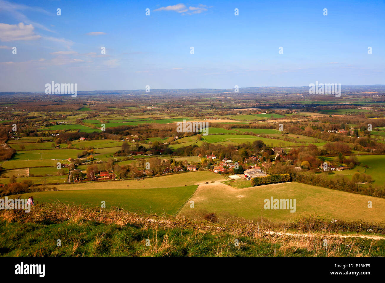 View from Ditchling Beacon South Downs Sussex England Britain UK Stock ...