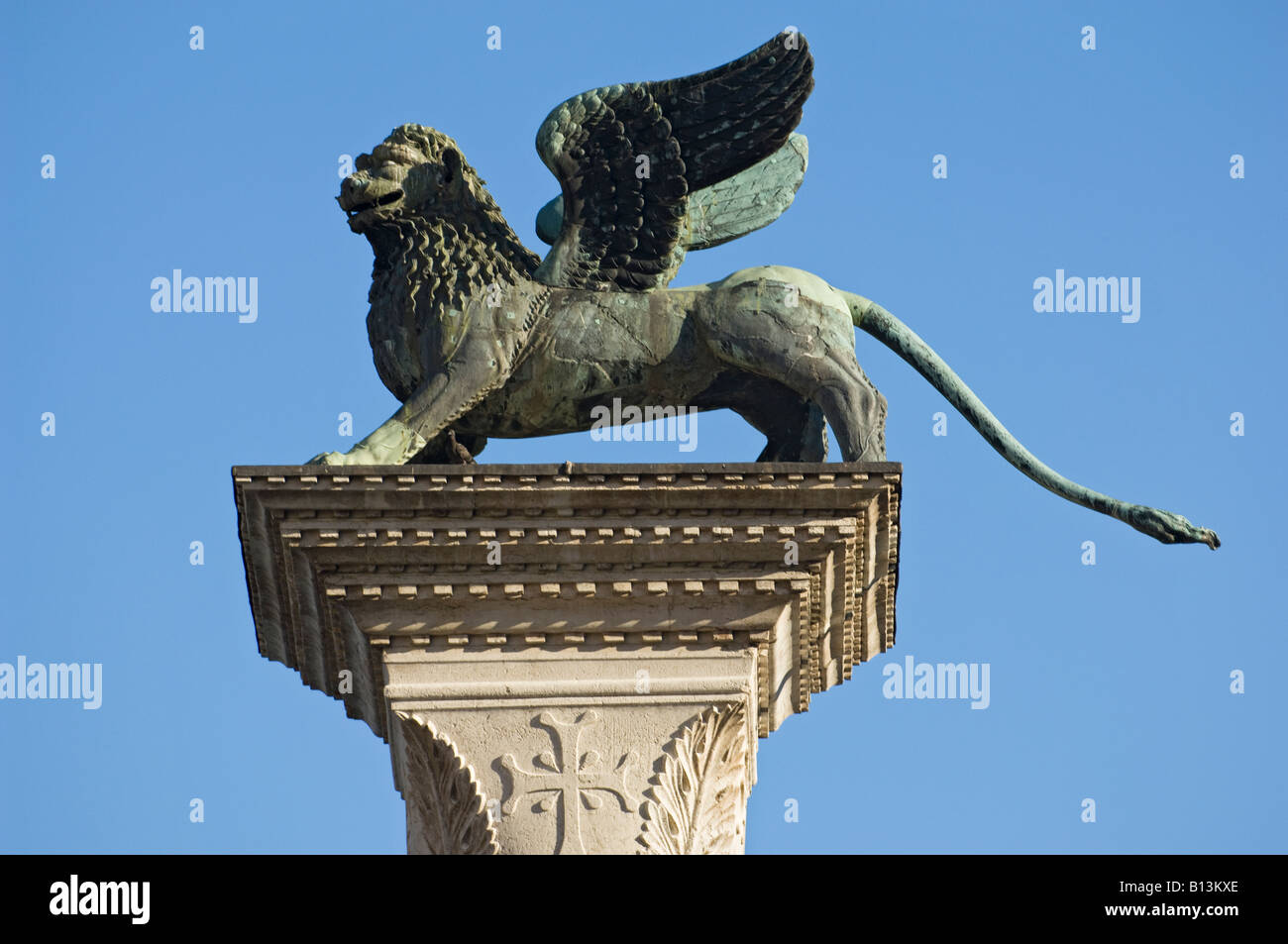 Lion of Venice, Piazza San Marco, Italy Stock Photo - Alamy