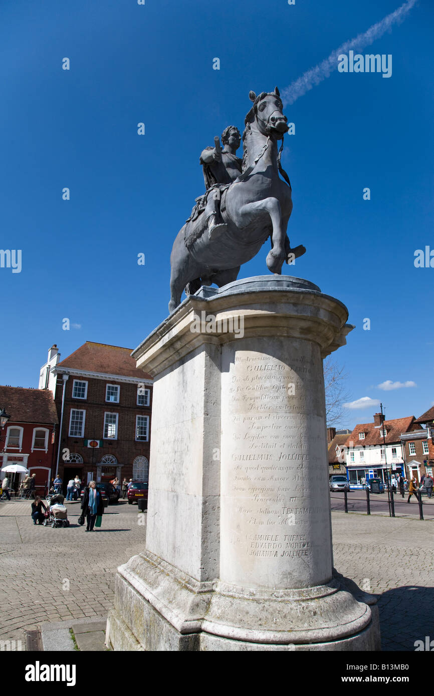 Eighteenth century equestrian statue of King William III in The Square ...