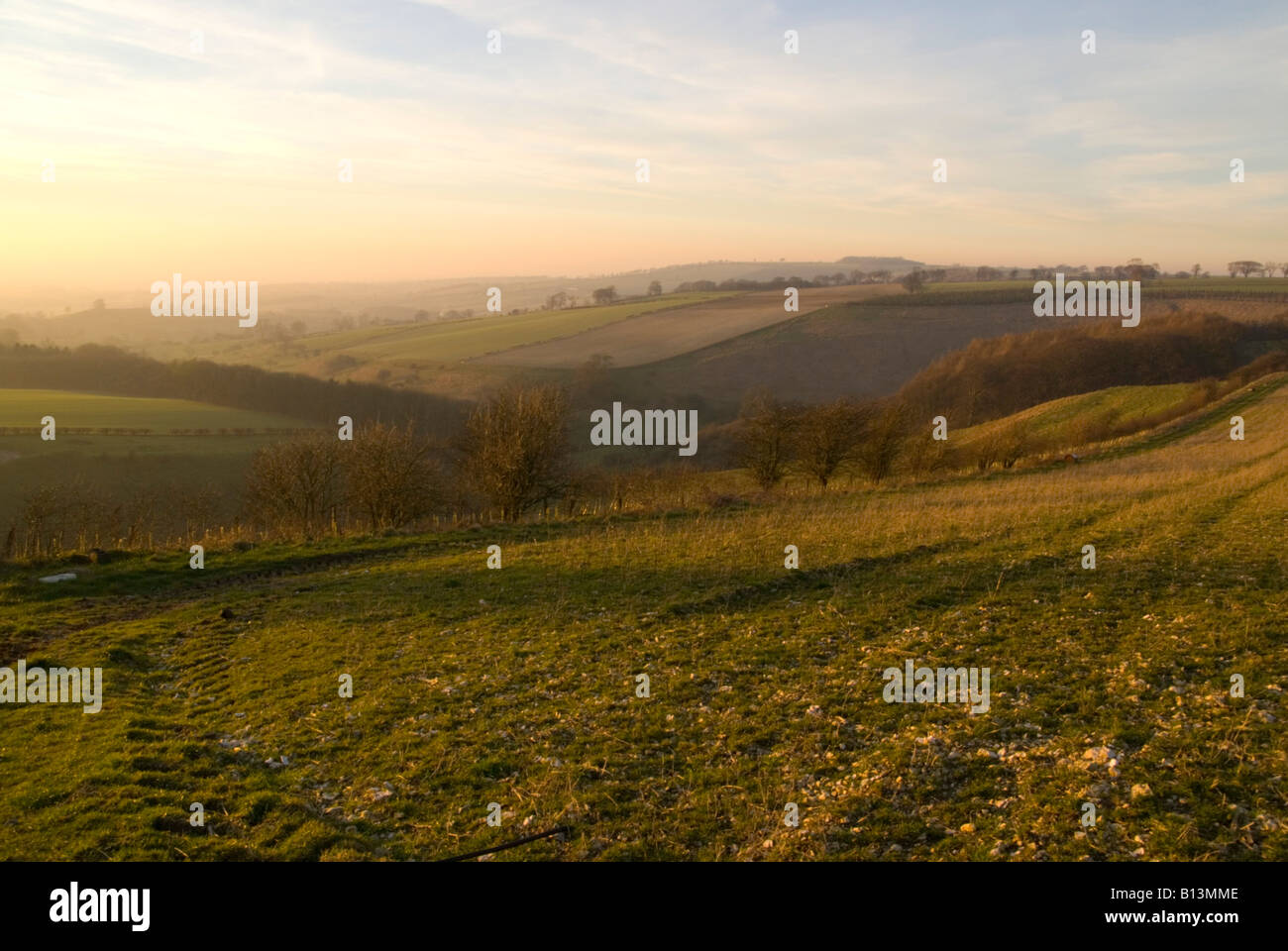 Yorkshire Wolds early spring Stock Photo - Alamy
