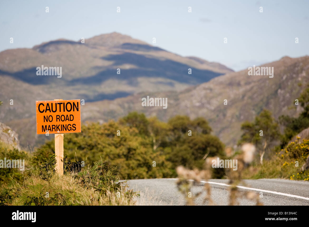 No road markings ahead Stock Photo - Alamy