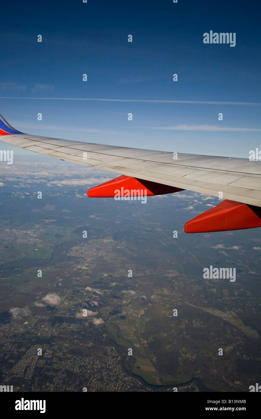 Airplane Wing over Seattle Stock Photo - Alamy
