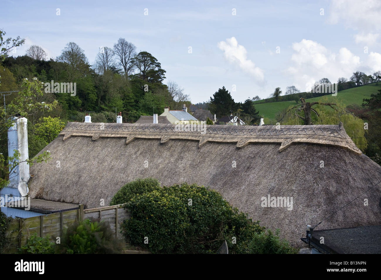 A view across the roof tops, Coffinswell, Devon, Uk Stock Photo - Alamy