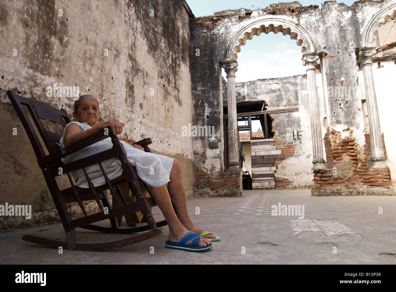 Old woman rocking chair hi-res stock photography and images - Alamy