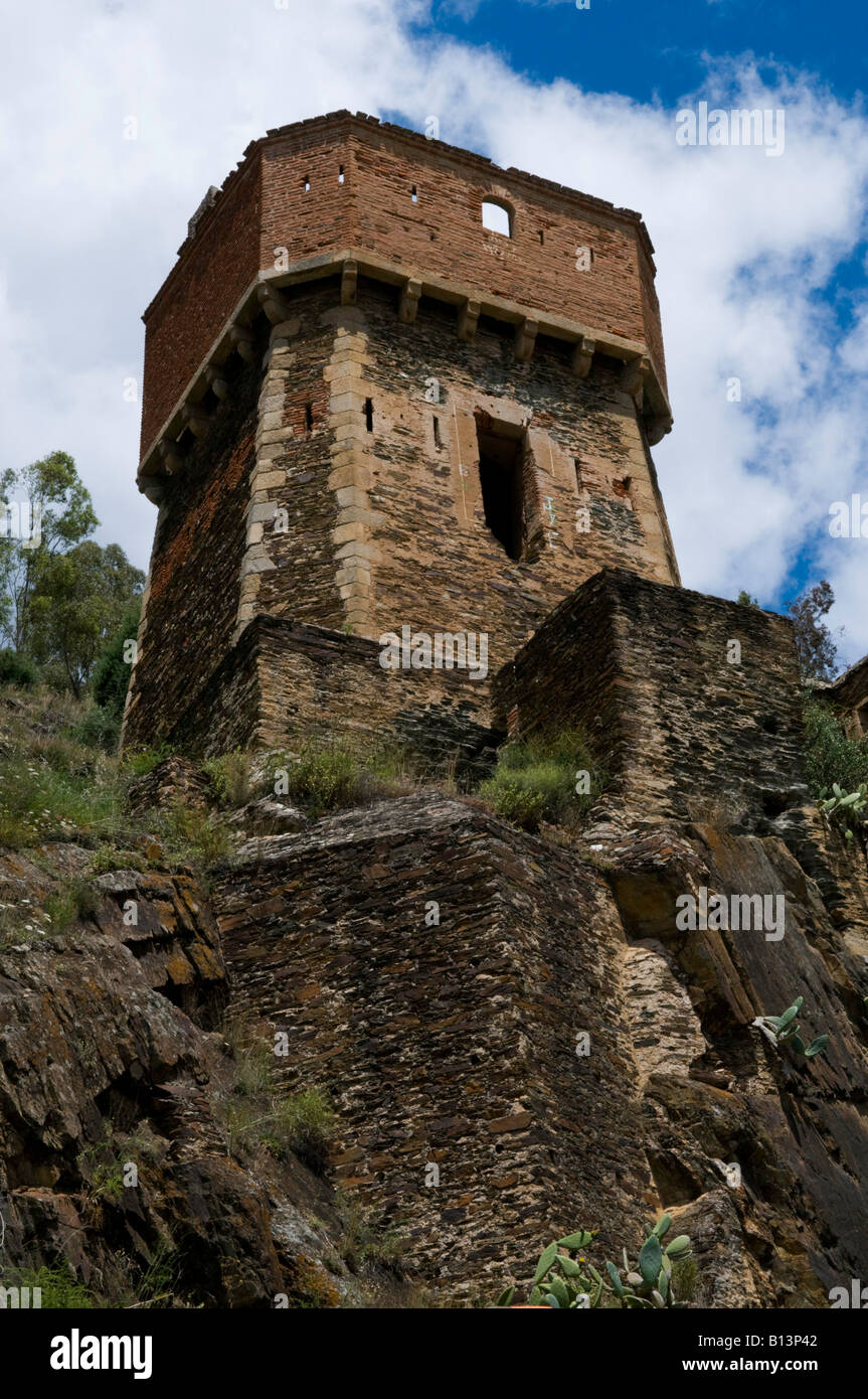 Roman Watchtower, Alcantara, Caceres province, Extremadura, Spain Stock ...