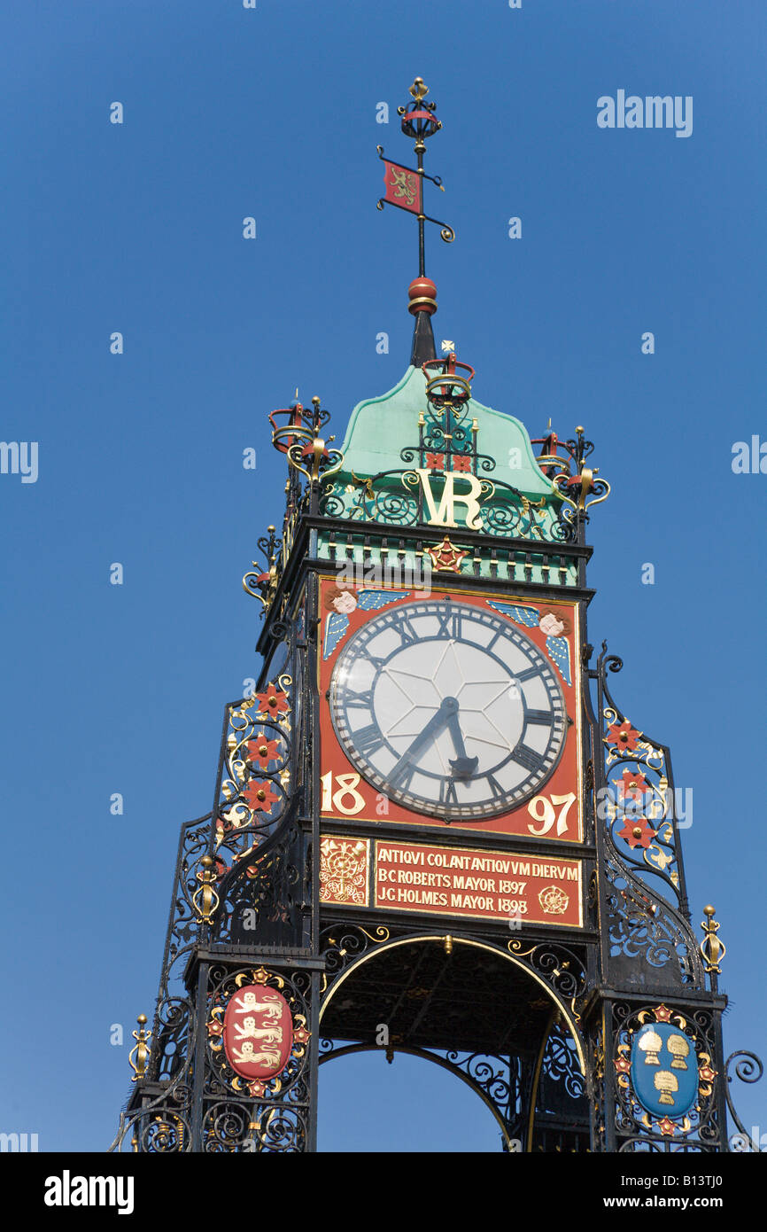 East Gate Clock, Chester, Cheshire, England Stock Photo - Alamy