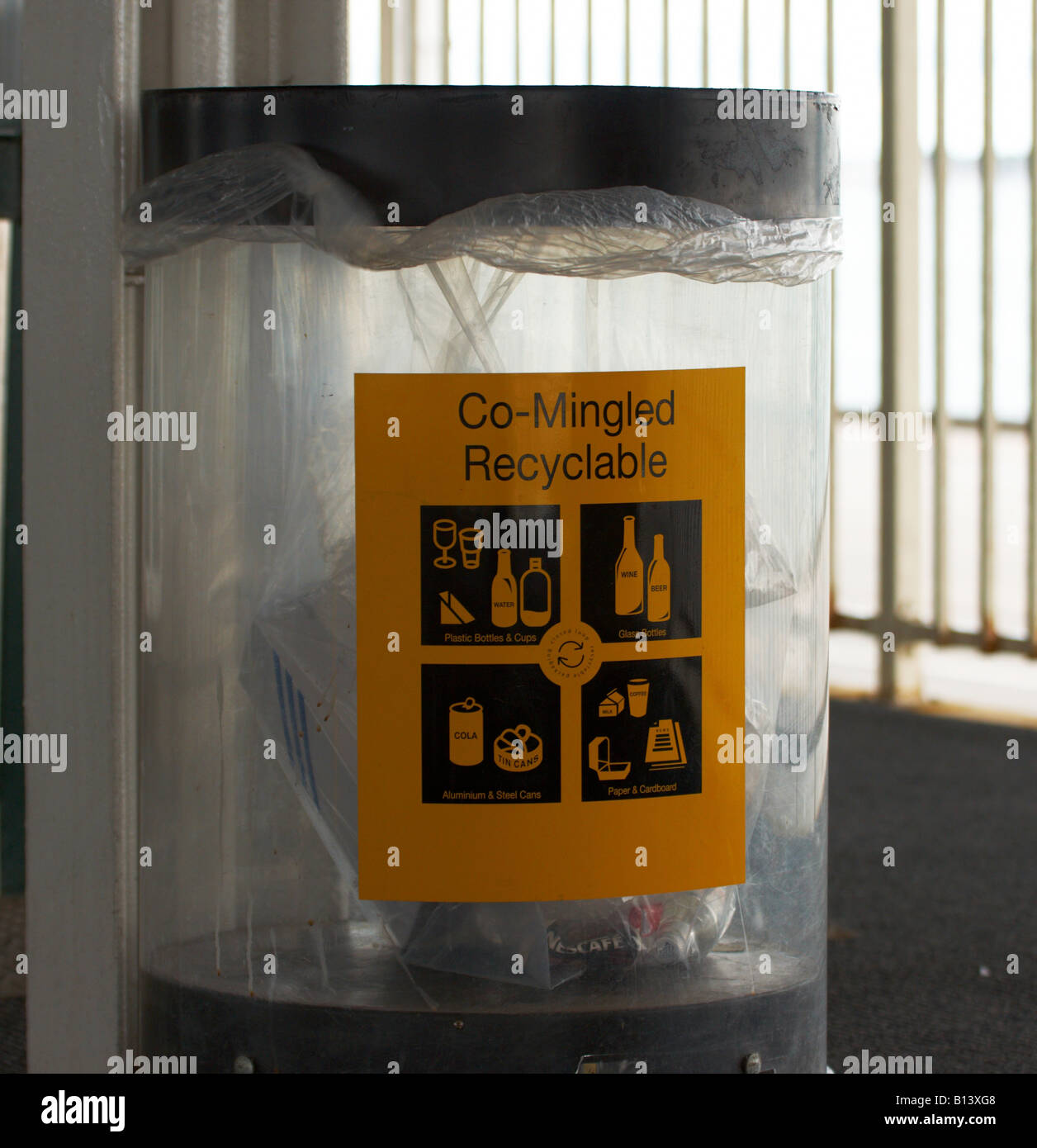 A clear bin at Melbourne ports Stock Photo - Alamy