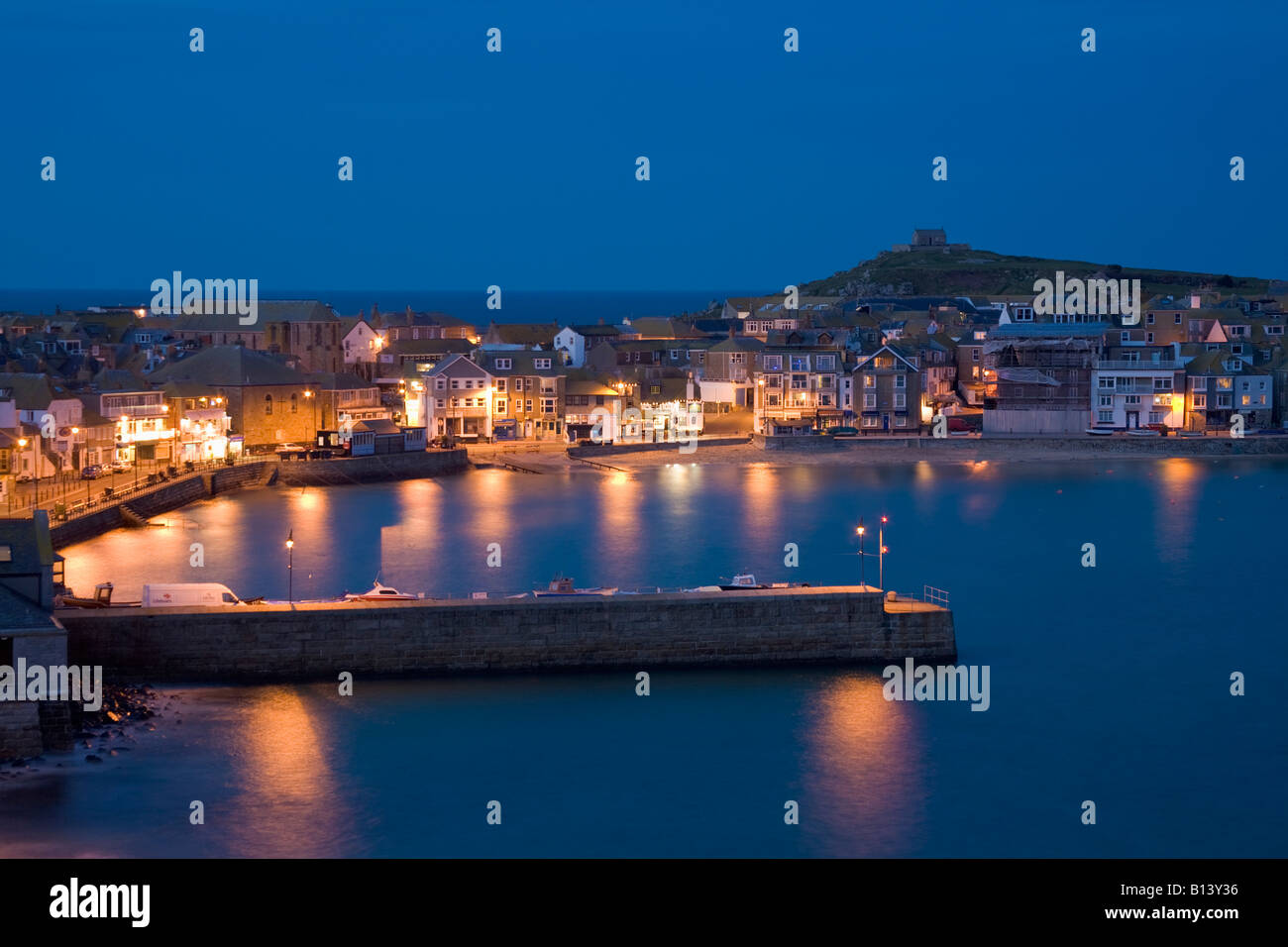 The Harbour at night, St Ives, Cornwall, England Stock Photo - Alamy
