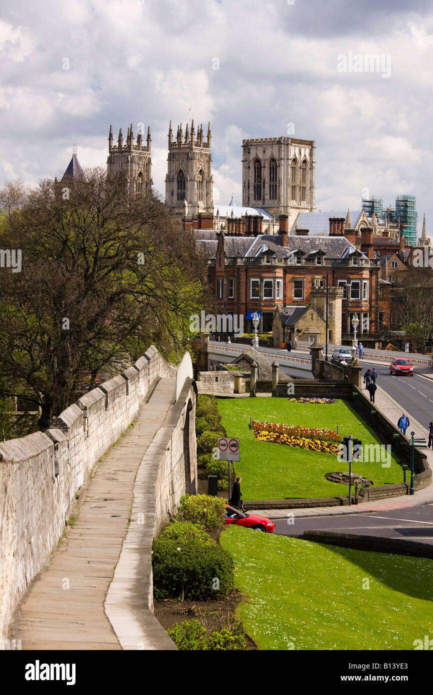 The City Walls and York Minster York Yorkshire England Stock Photo - Alamy