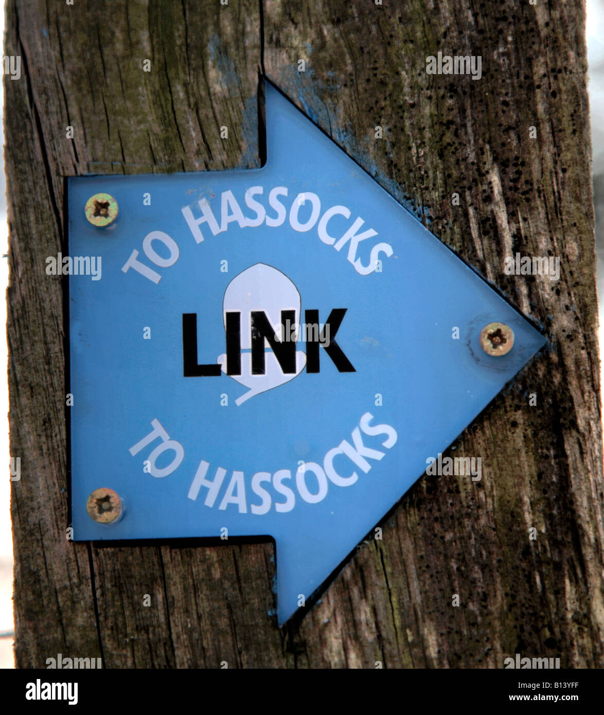 South Downs Way Footpath sign Clayton village South Downs Sussex ...