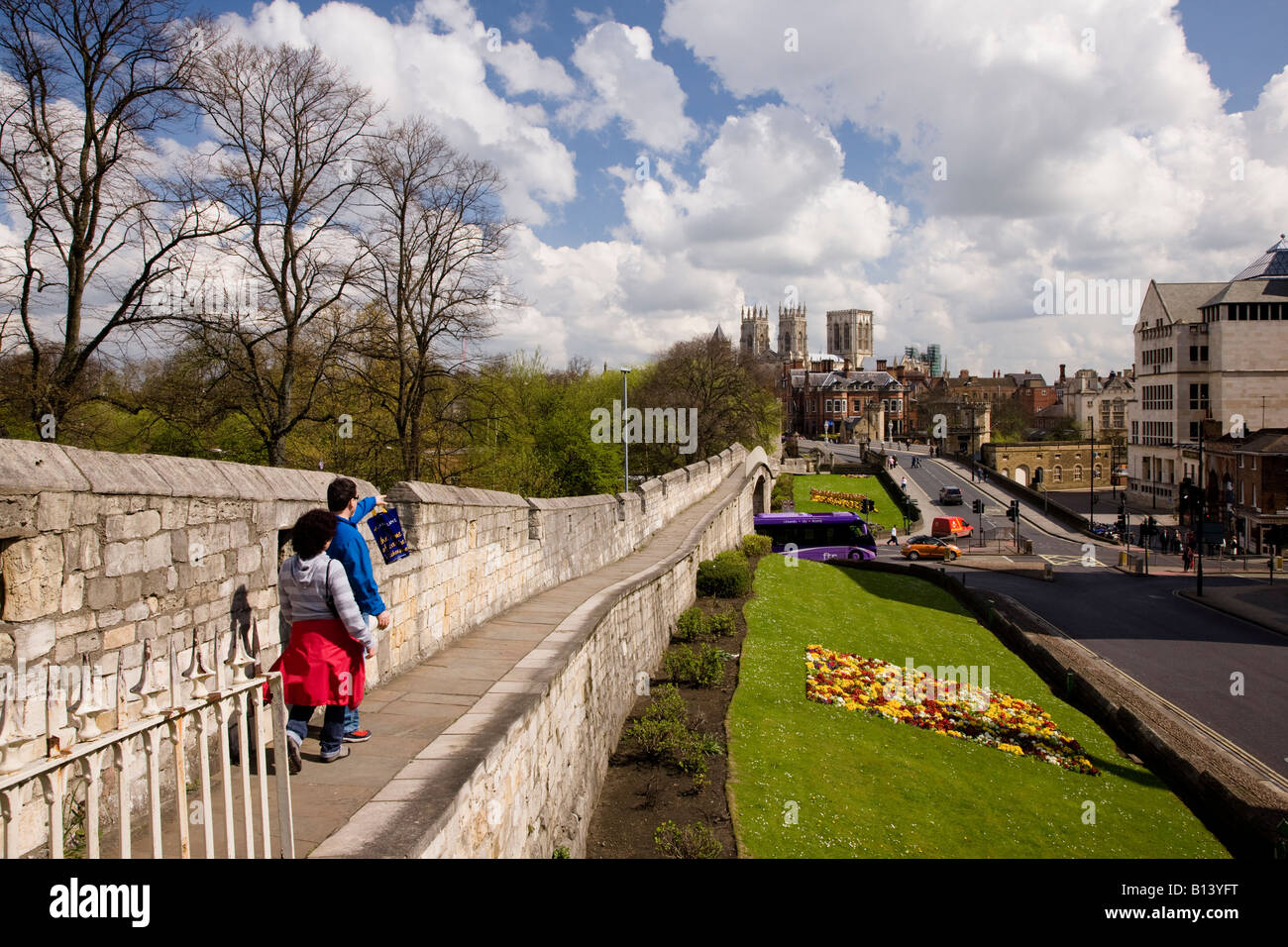The City Walls and York Minster York Yorkshire England Stock Photo - Alamy