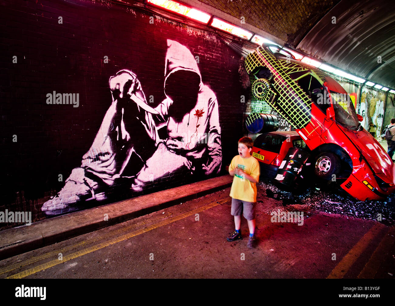Car crash mural hi-res stock photography and images - Alamy