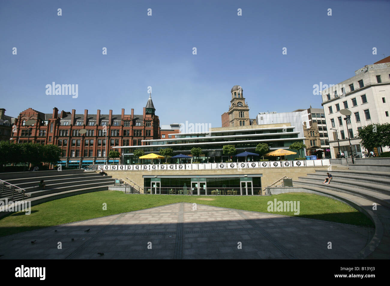 City of Manchester, England. Bar 38 in Great Northern Square with ...