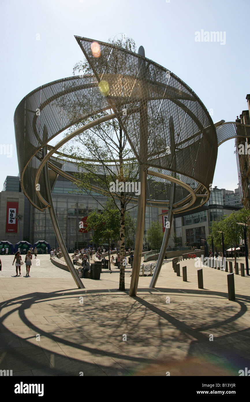 City of Manchester, England. Public art sculpture at Manchester’s ...