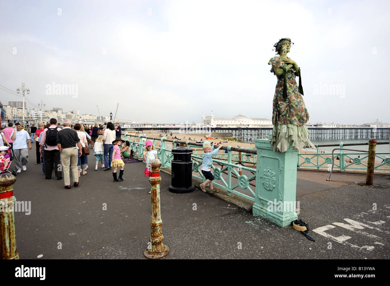 A statue busker on Brighton seafront UK Stock Photo - Alamy