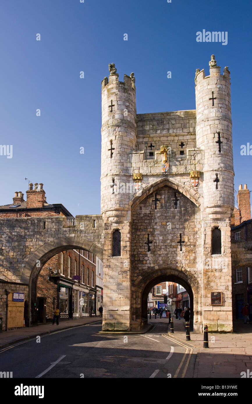 Monk Bar Goodramgate York City Yorkshire England Stock Photo - Alamy