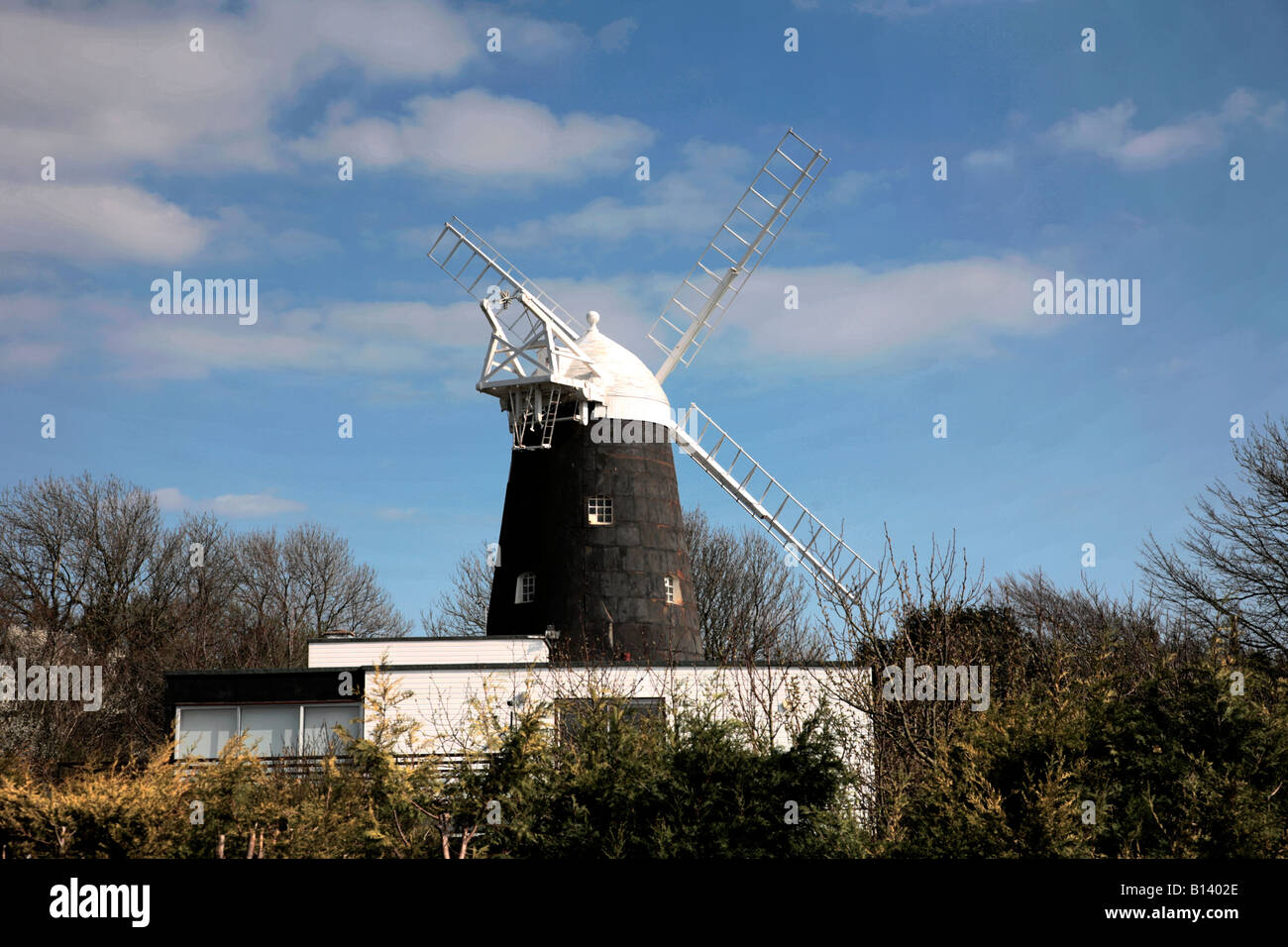 Summers Day at Jack Windmill Clayton village South Downs Sussex England ...
