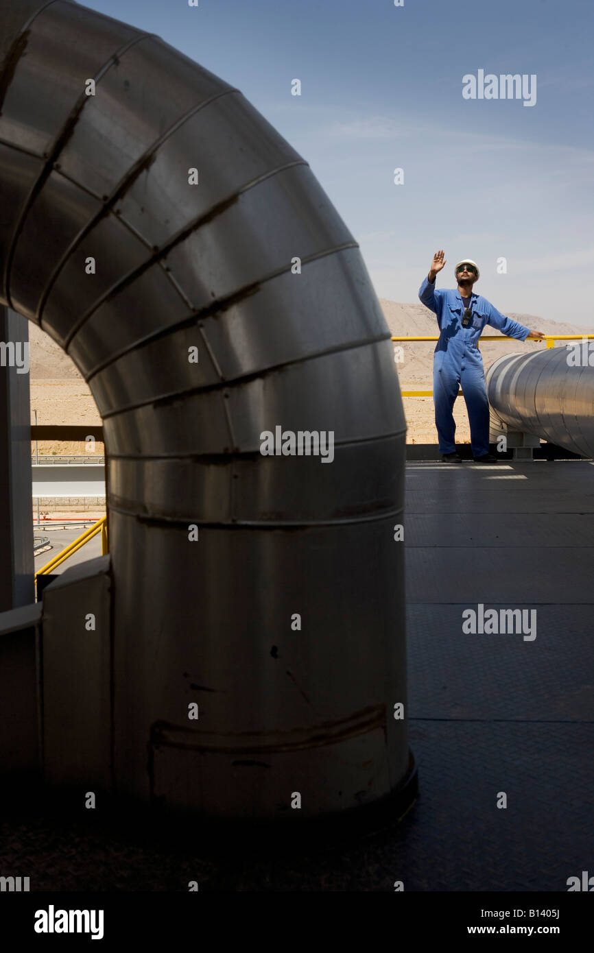 A worker on Bhit Gas Field Sindh Pakistan 2005 Stock Photo - Alamy