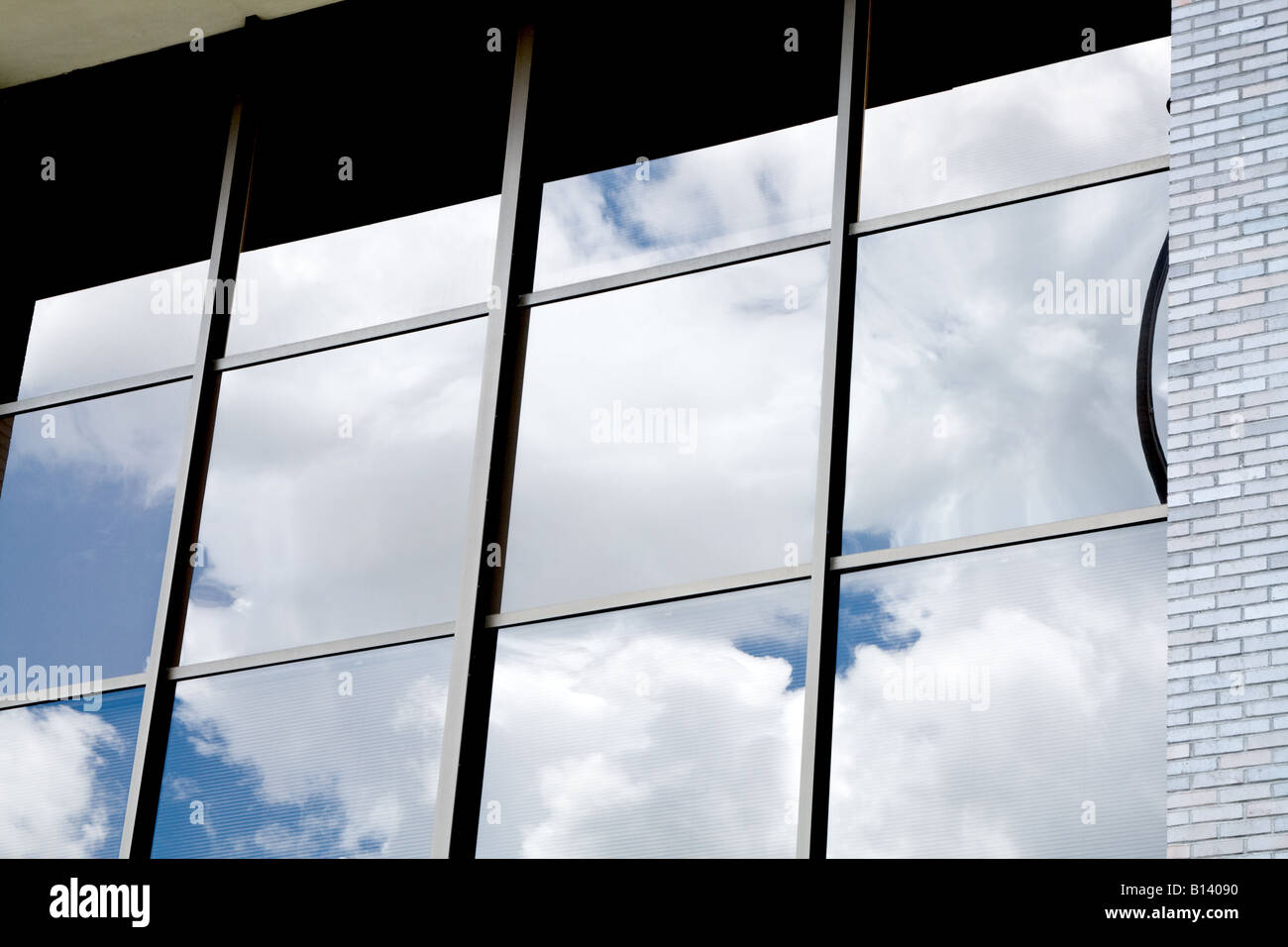 The sky reflecting in window panes Stock Photo - Alamy