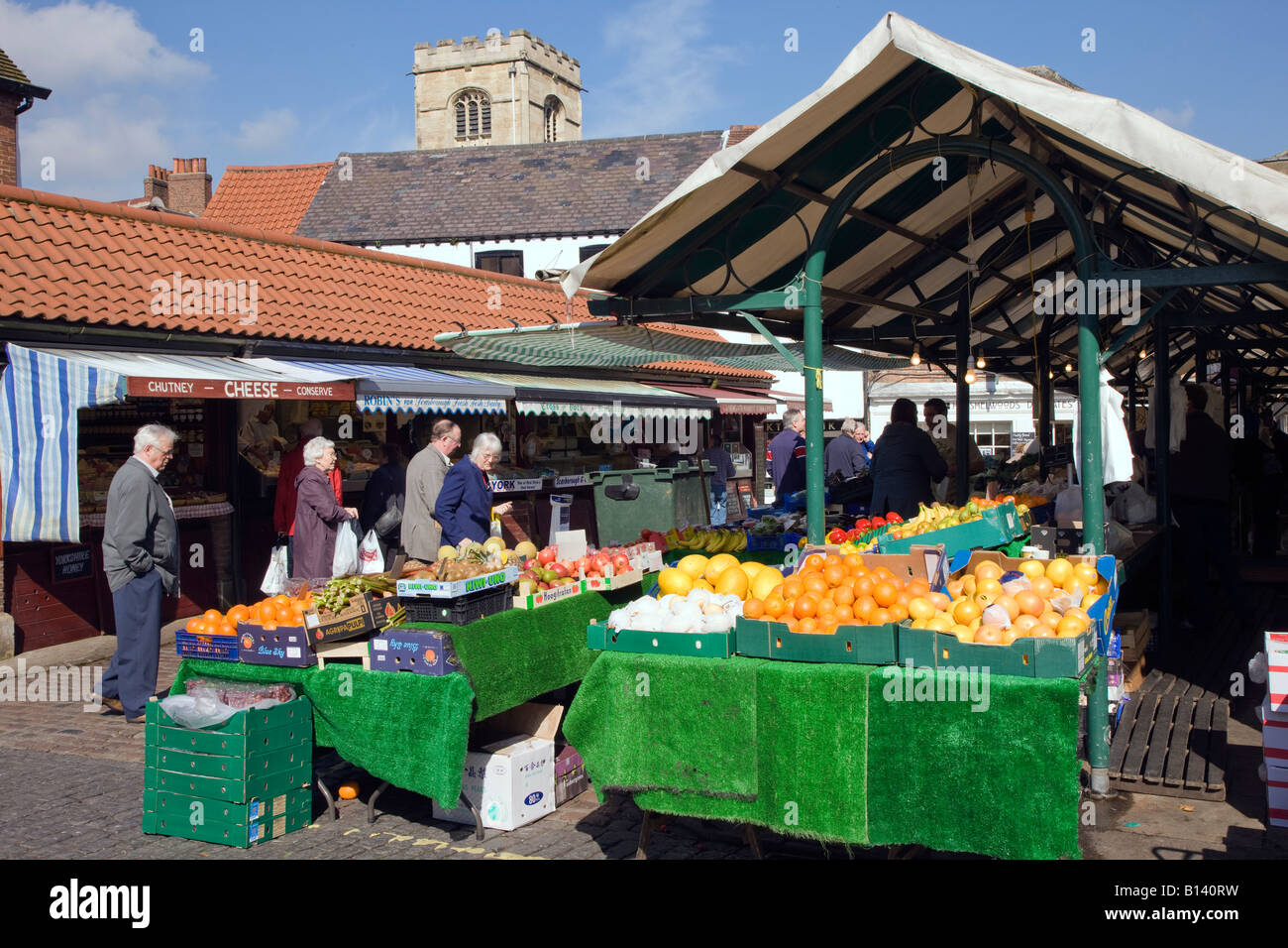 Newgate Market York City Yorkshire England Stock Photo - Alamy
