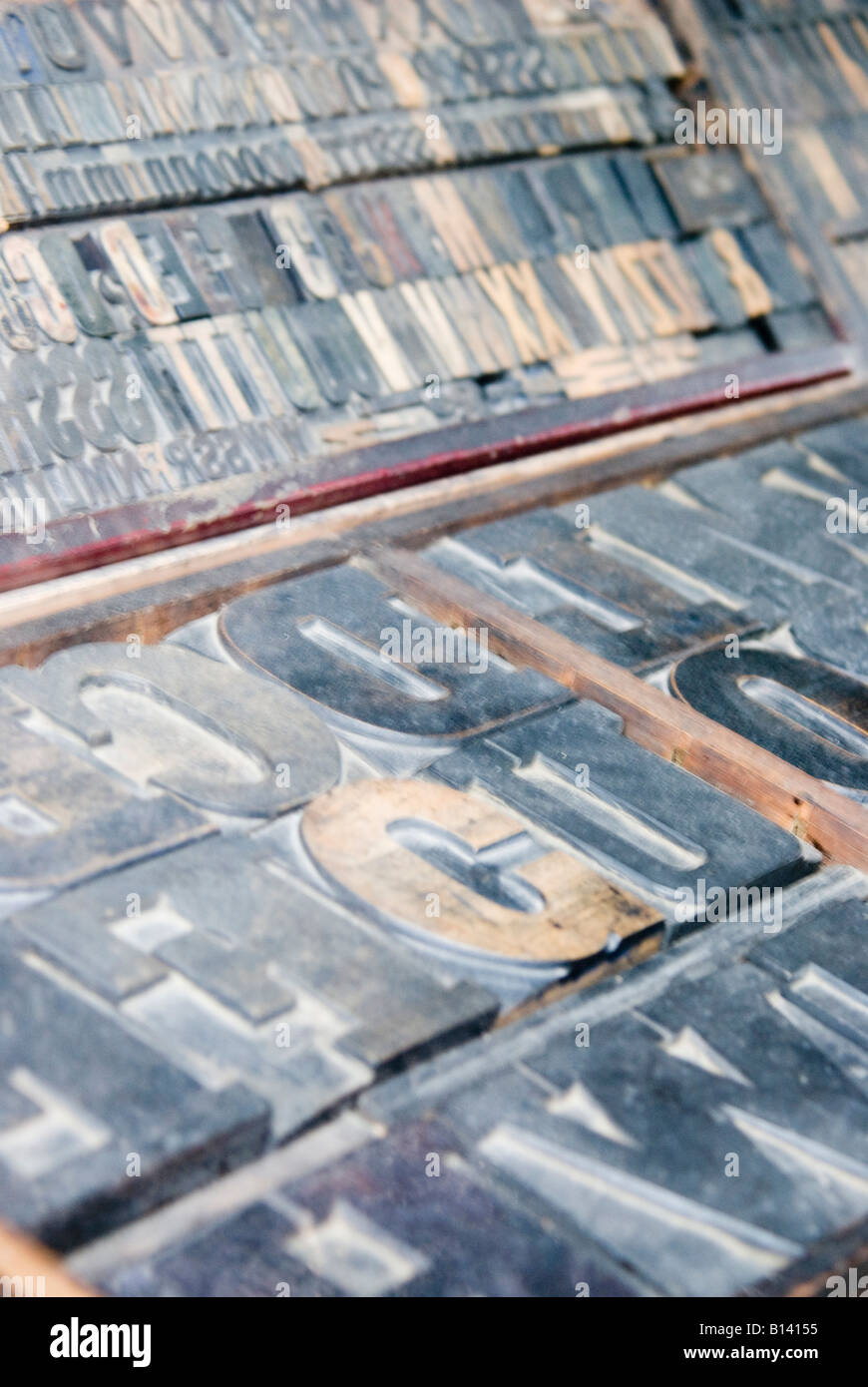 display of old printing type Stock Photo - Alamy